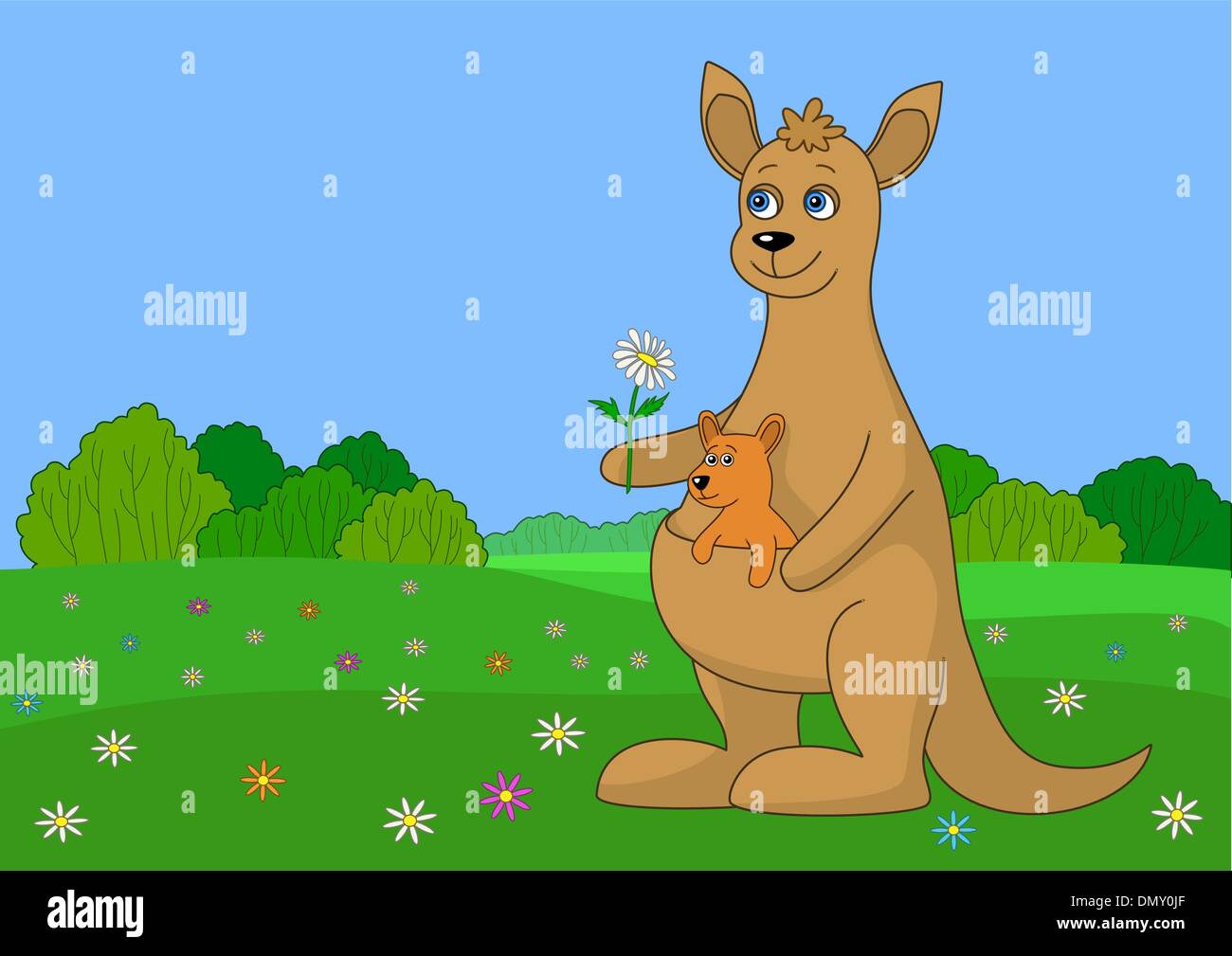 Cartoon baby kangaroo hi-res stock photography and images - Alamy