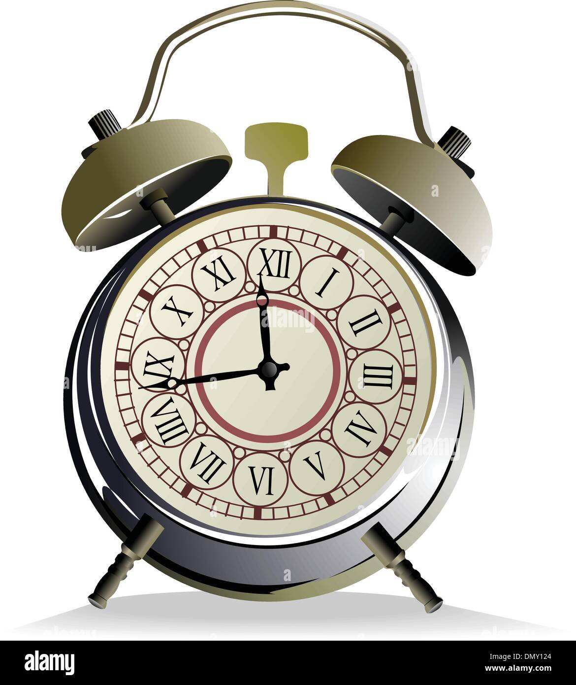 Alarm clock vector illustration on white background Stock Vector Image ...