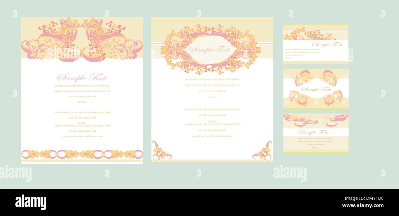 Set of business card Stock Vector Images - Alamy