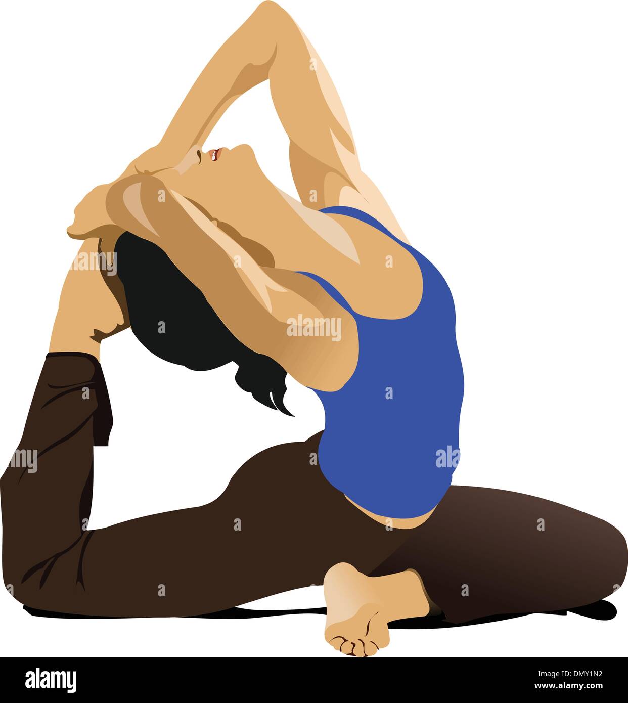 Yoga pose vectors Cut Out Stock Images & Pictures - Alamy