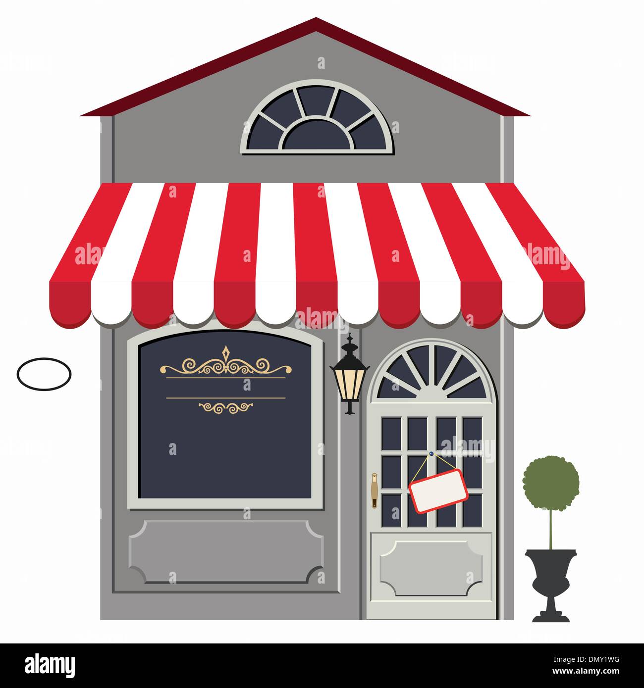 Vintage window old store Stock Vector Images - Alamy