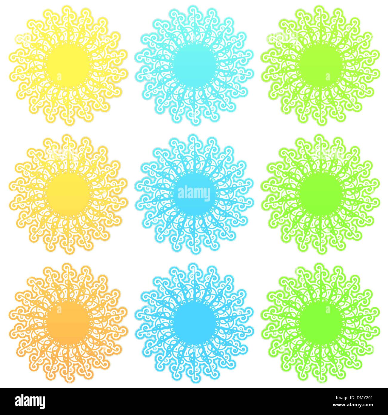 Retro sun illustration Stock Vector Images - Alamy