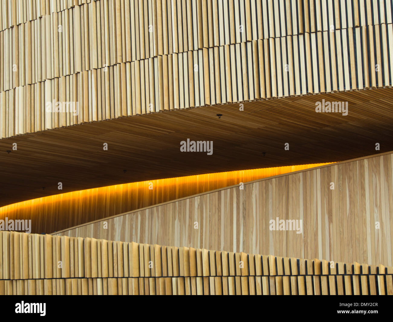 Oslo Norway partial view the foyer wall in the Opera House designed by ...
