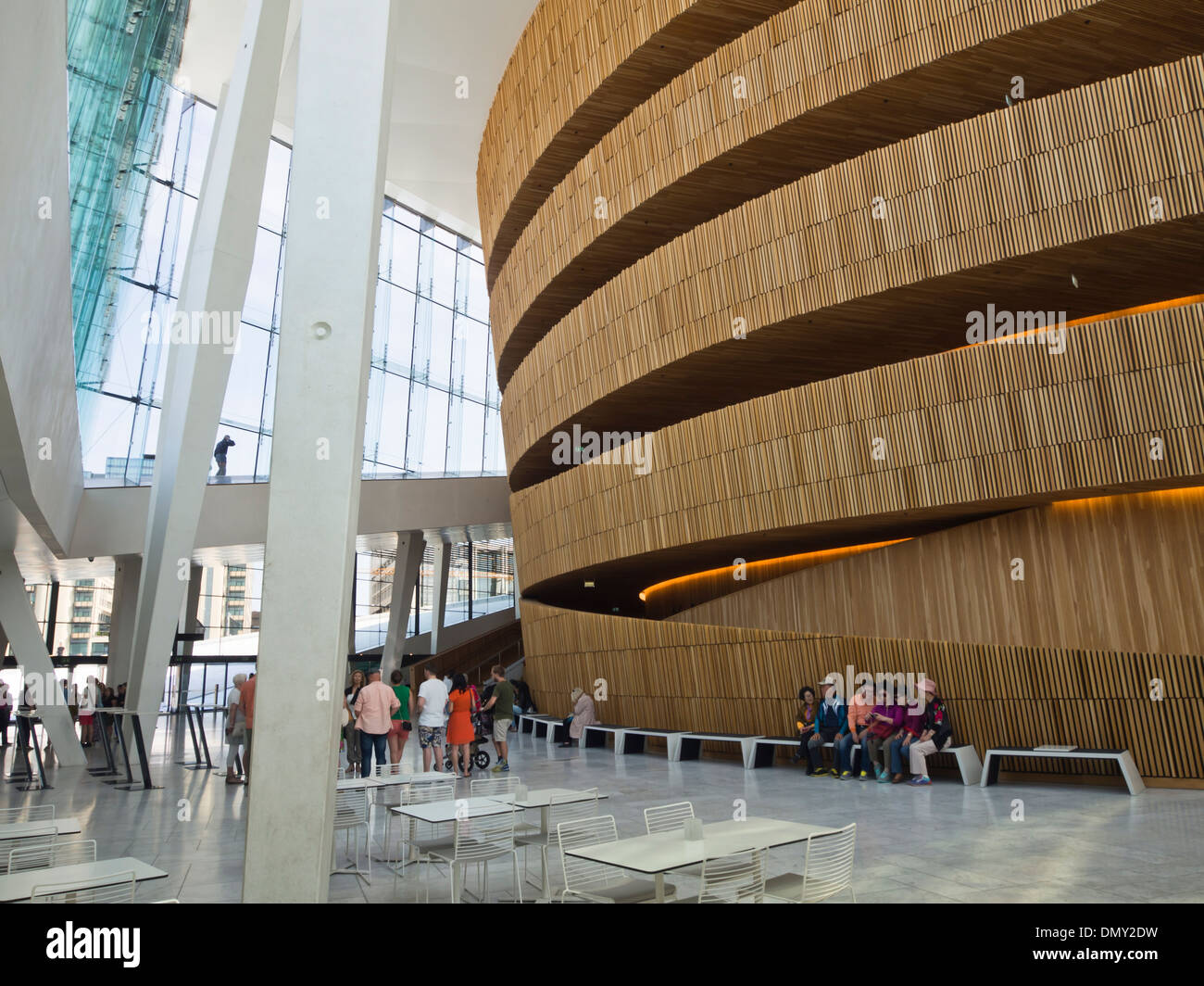 Oslo Norway partial view of the foyer in the Opera House designed by ...