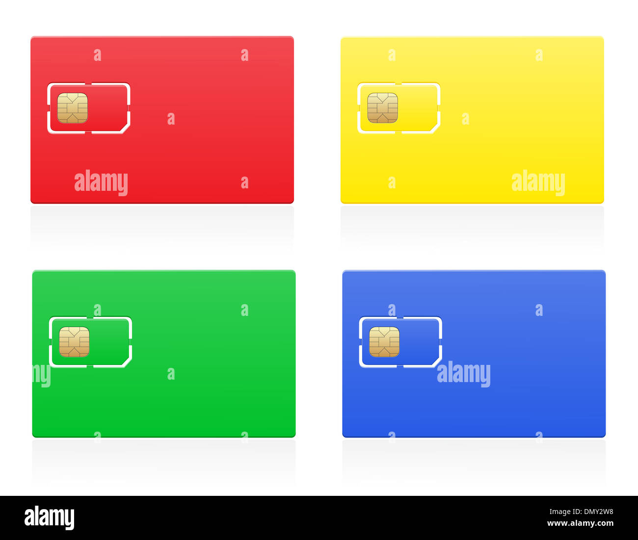 sim card colour illustration isolated on white background Stock Photo ...
