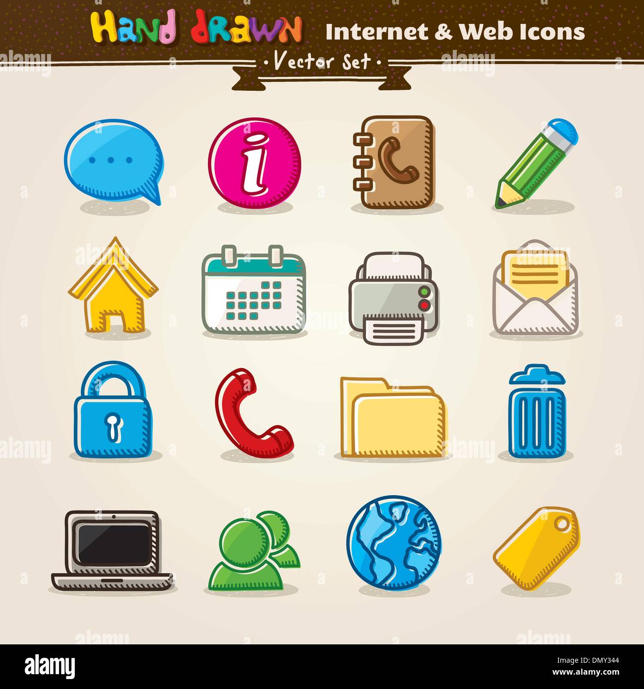 Hand drawing social information Stock Vector Images - Alamy