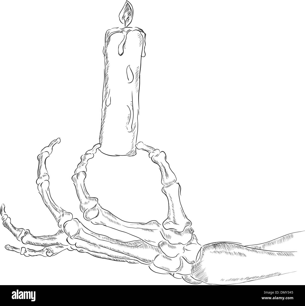 Skeleton hand candle Cut Out Stock Images & Pictures - Alamy