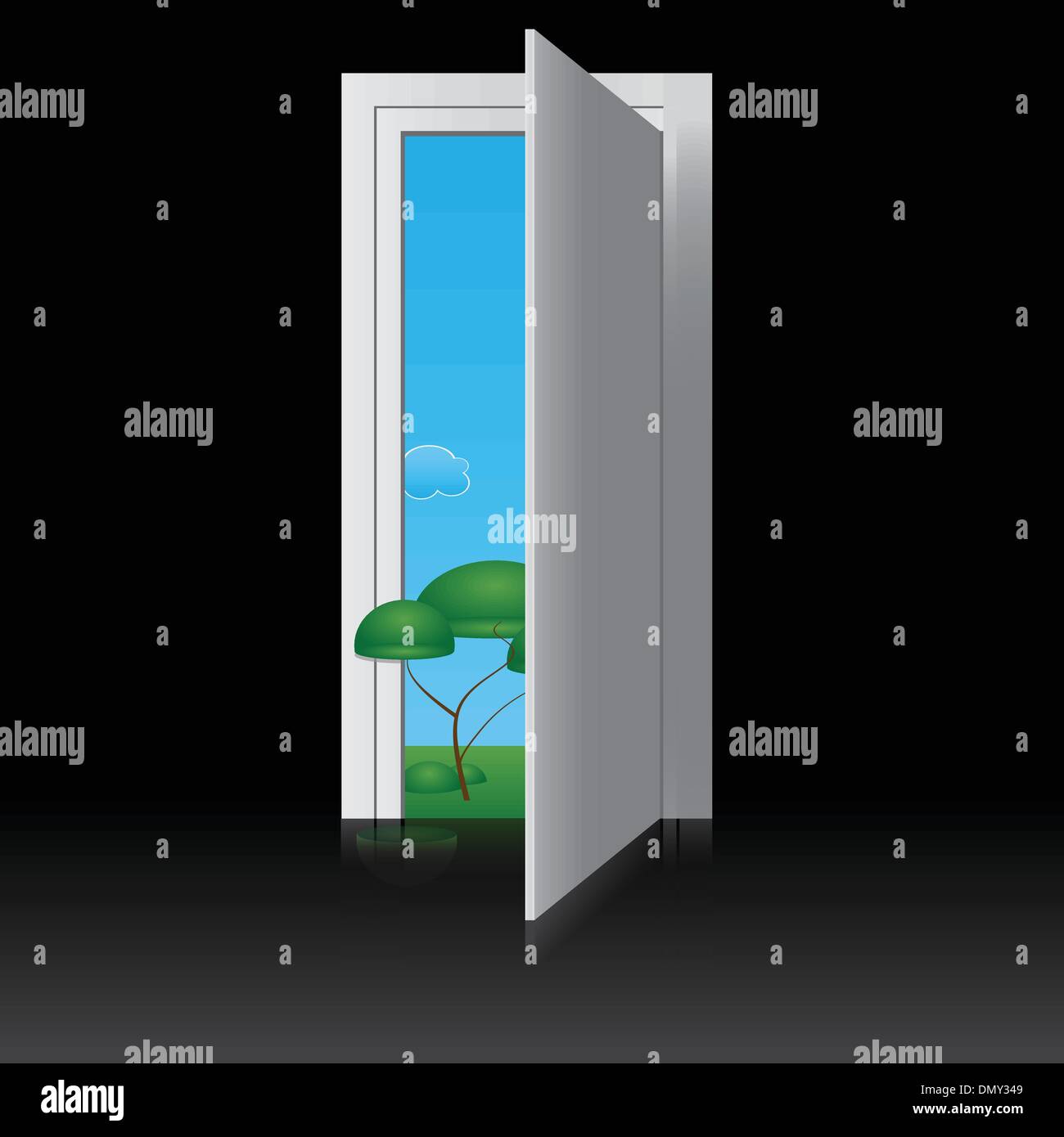 Tree pattern door Stock Vector Images - Alamy