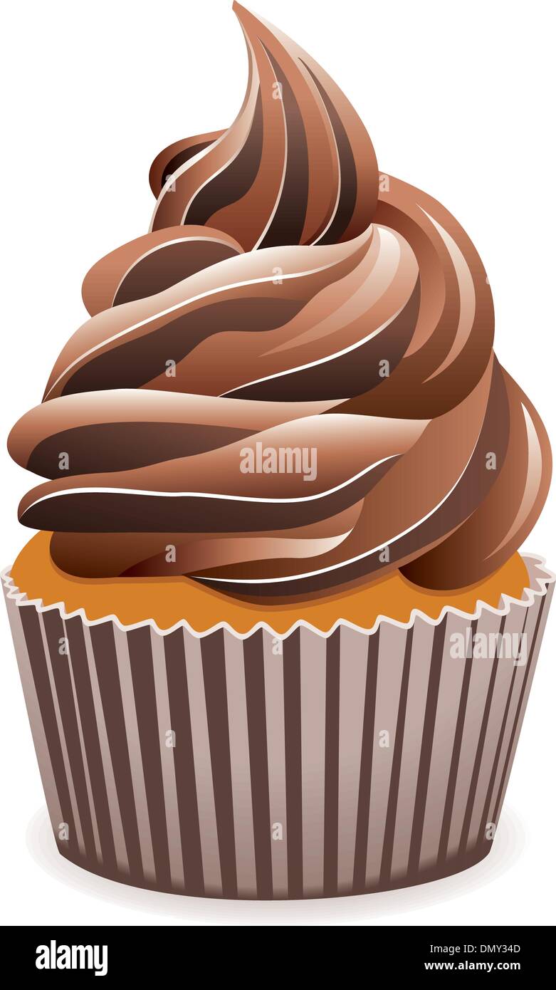 vector chocolate cupcake Stock Vector Image & Art - Alamy