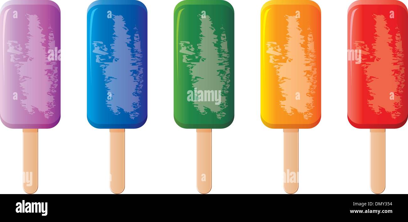 Colorful ice lolly background Stock Vector Images - Alamy