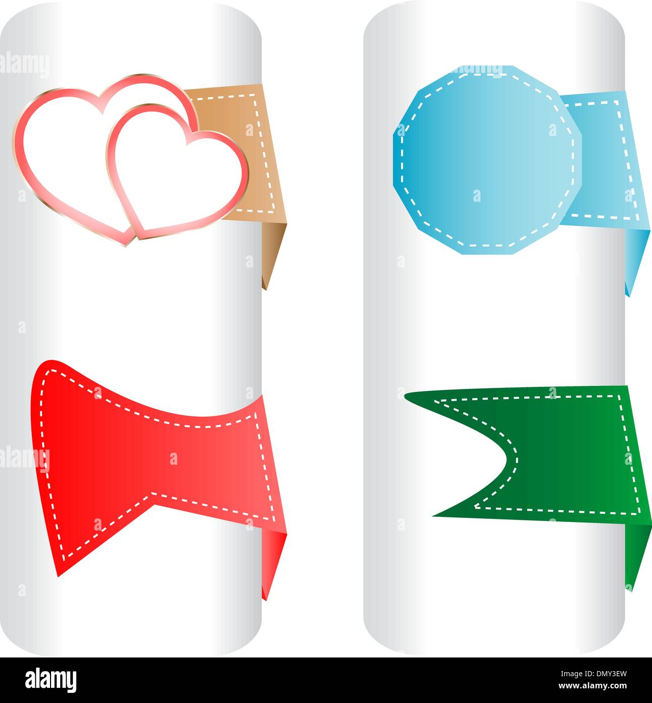 set labels. stickers for love valentine heart Stock Vector Image & Art ...