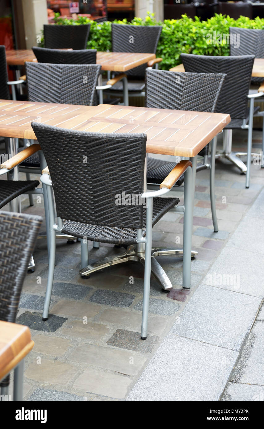 tables of the restaurant outdoors Stock Photo - Alamy