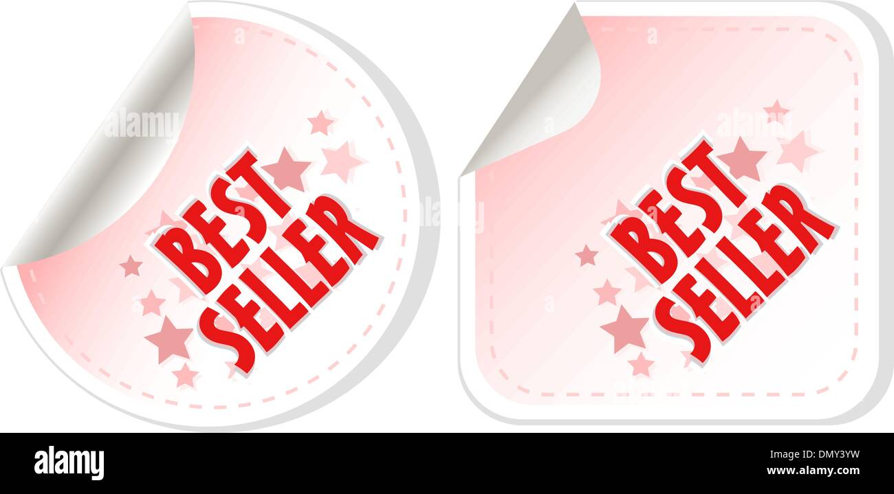 Best seller red stickers set. vector Stock Vector Image & Art - Alamy