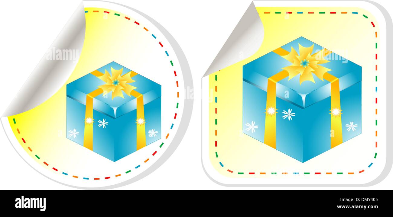 Sticker on box Stock Vector Images - Alamy