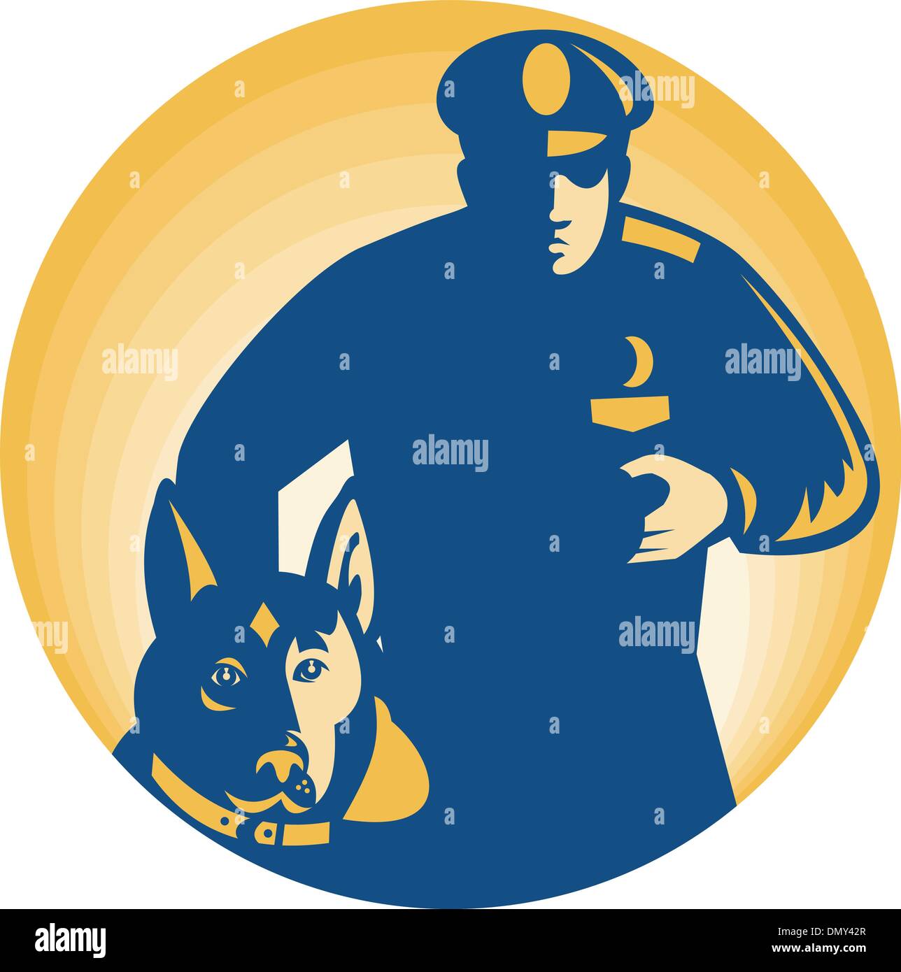 Police dog vector vectors hi-res stock photography and images - Alamy