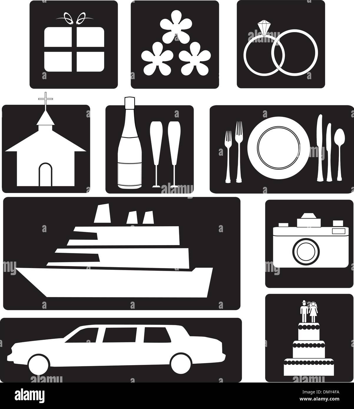 Wedding toast spoon Stock Vector Images - Alamy