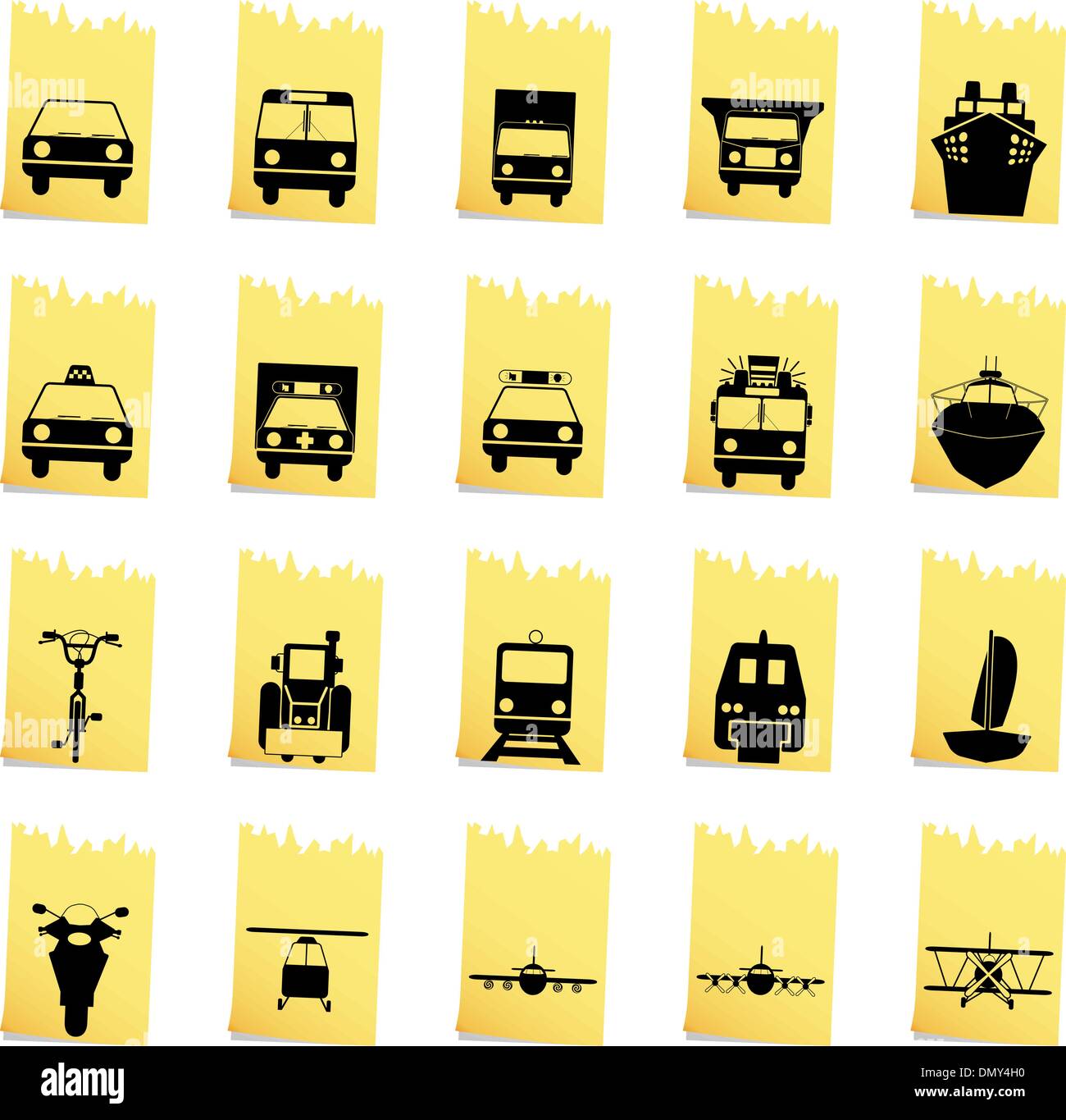 transportation icon set Stock Vector Image & Art - Alamy