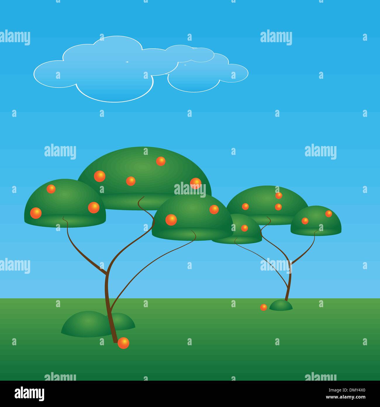 Trees cluster Stock Vector Images - Alamy