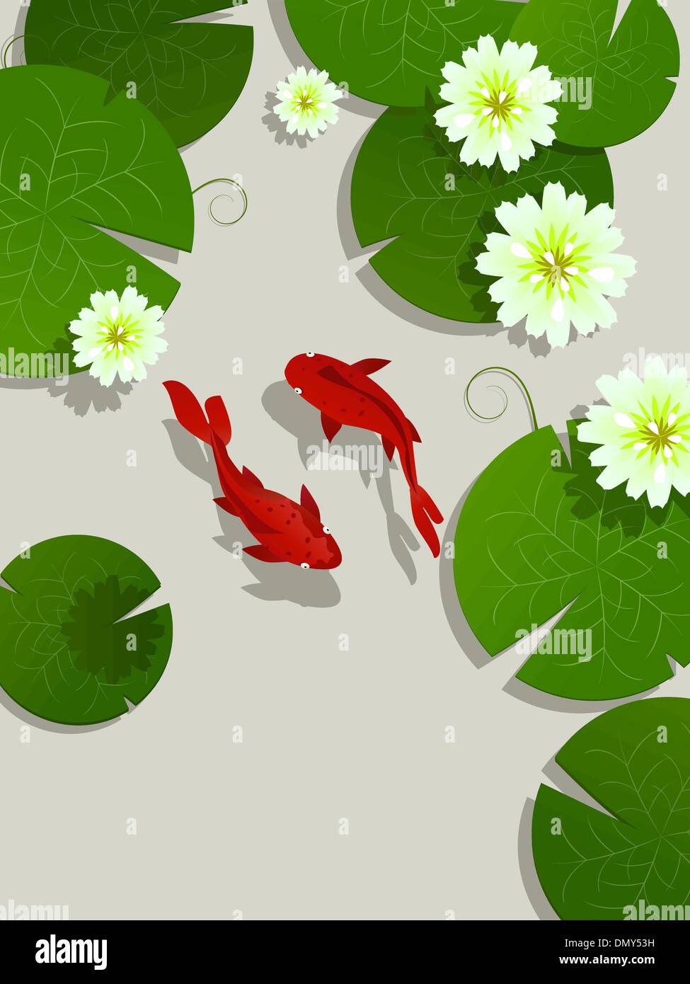 Koi fish card Stock Vector Image & Art - Alamy
