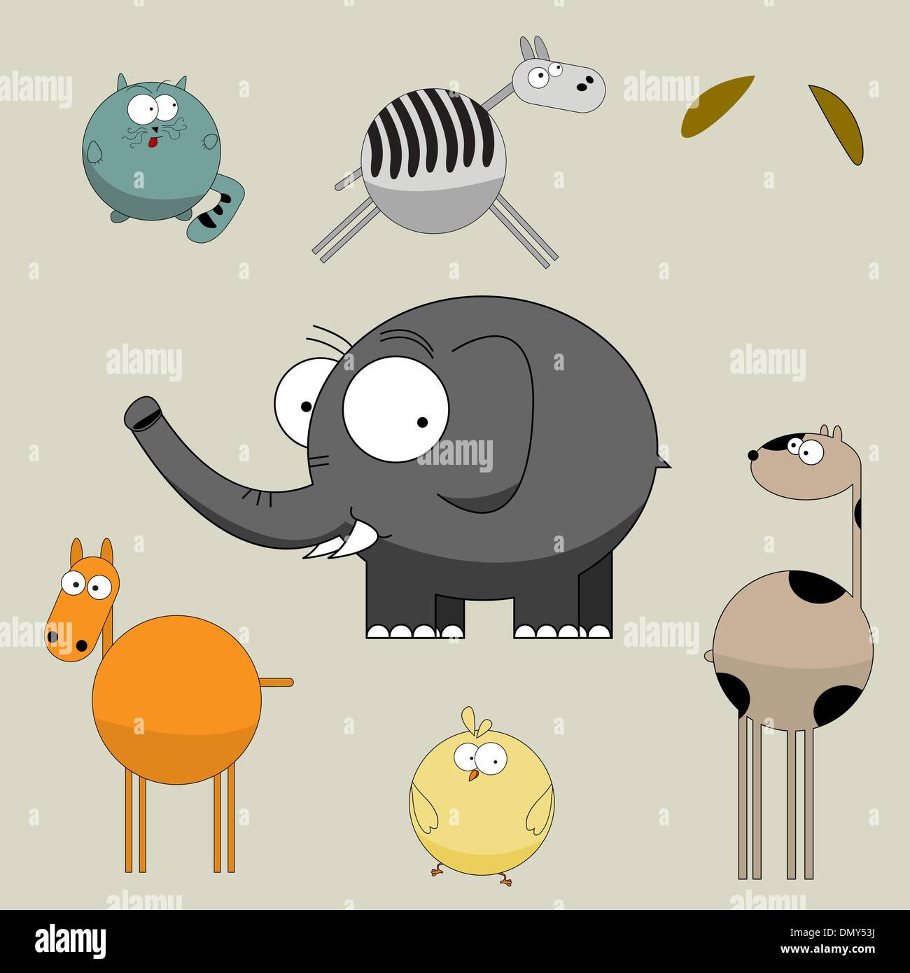 Funny cartoon characters Stock Vector Image & Art - Alamy