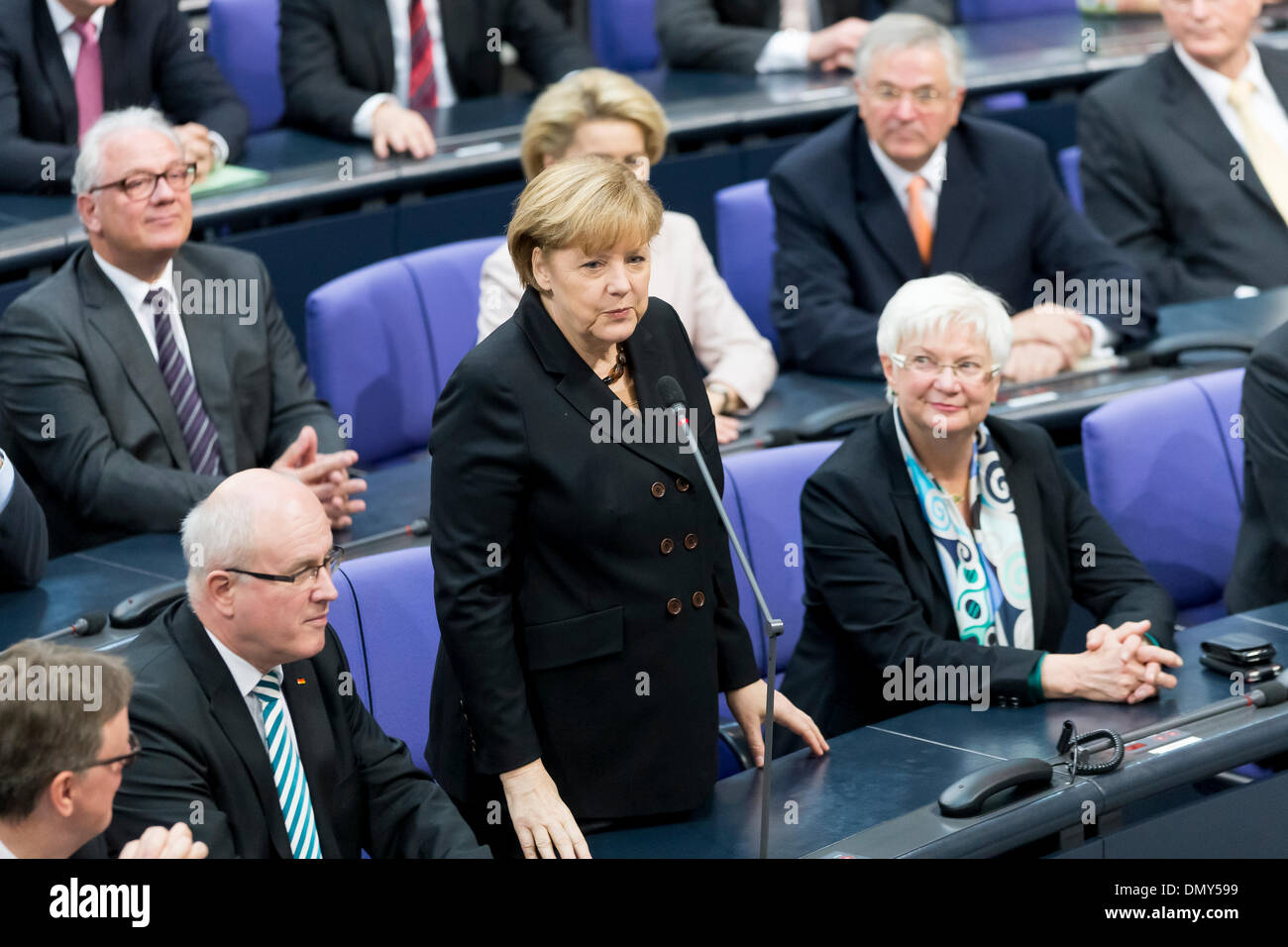 Berlin, Germany. December 17th, 2013. Angela Merkel is re-elected as ...