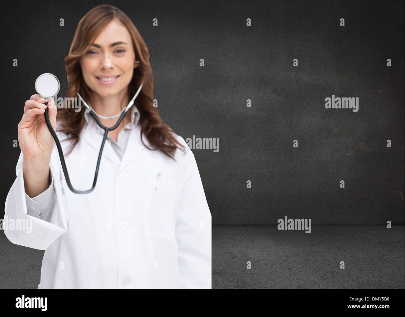 Doctor using stethoscope woman hi-res stock photography and images - Alamy