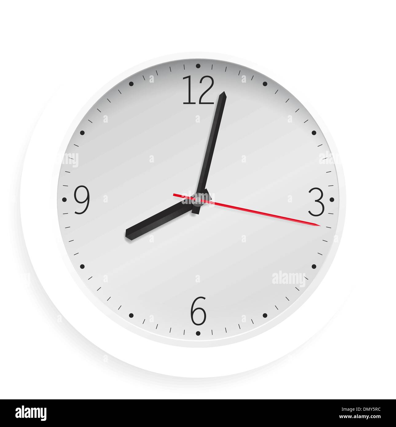 Clock with one hand Stock Vector Images - Alamy