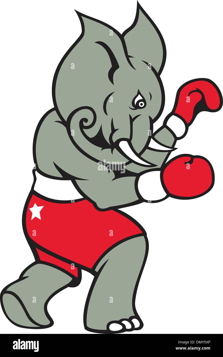 Elephant Boxer Boxing Stance Stock Vector Image & Art - Alamy