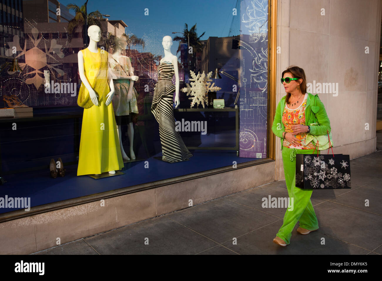 Manikins in shop window, Beverly Hills, Los Angeles, California, United ...