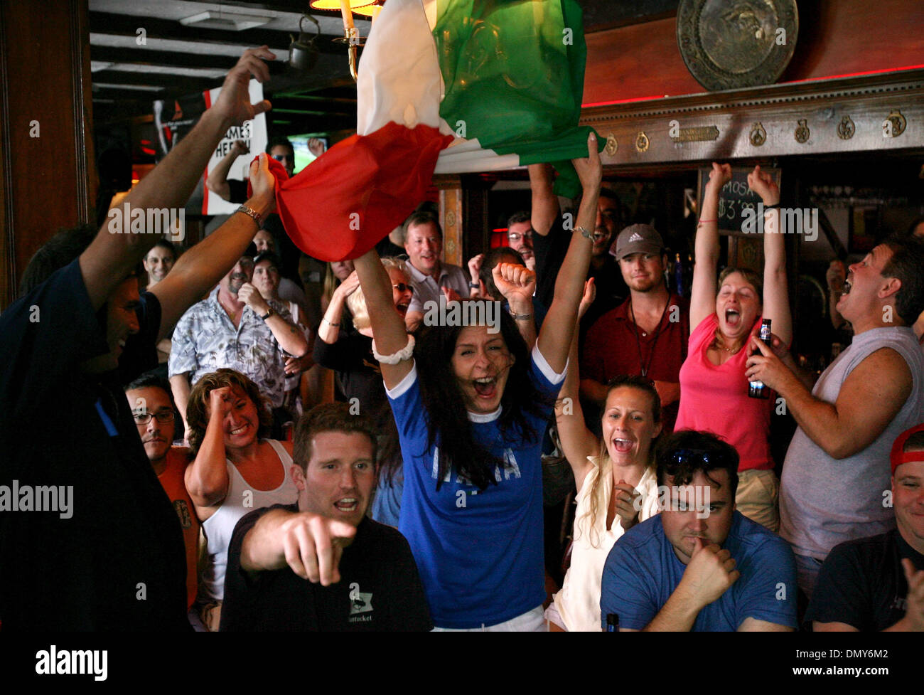 Jul 08, 2006; Delray Beach, FL, USA; Pro-Italy fans gathered at the ...