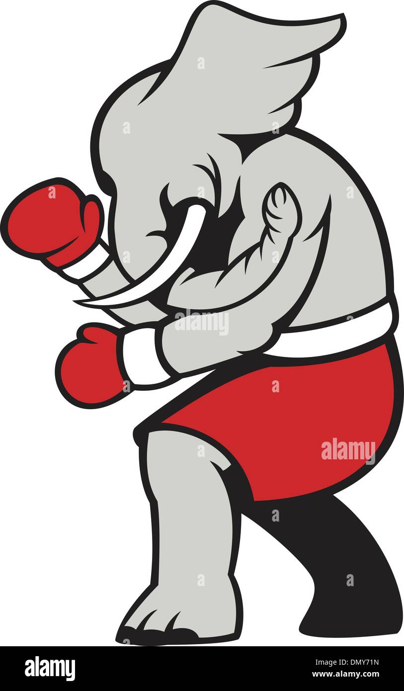 Elephant Boxer Boxing Stance Stock Vector Image & Art - Alamy