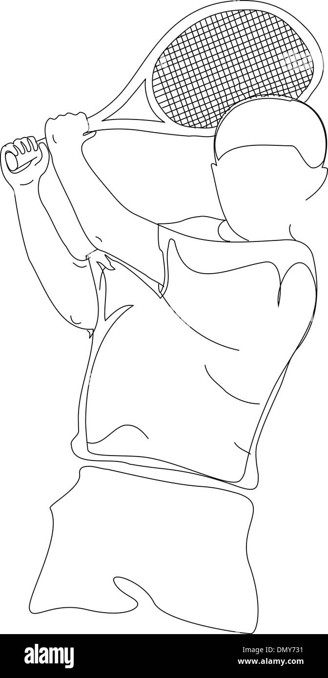 Tennis player. Vector illustration Stock Vector Image & Art - Alamy