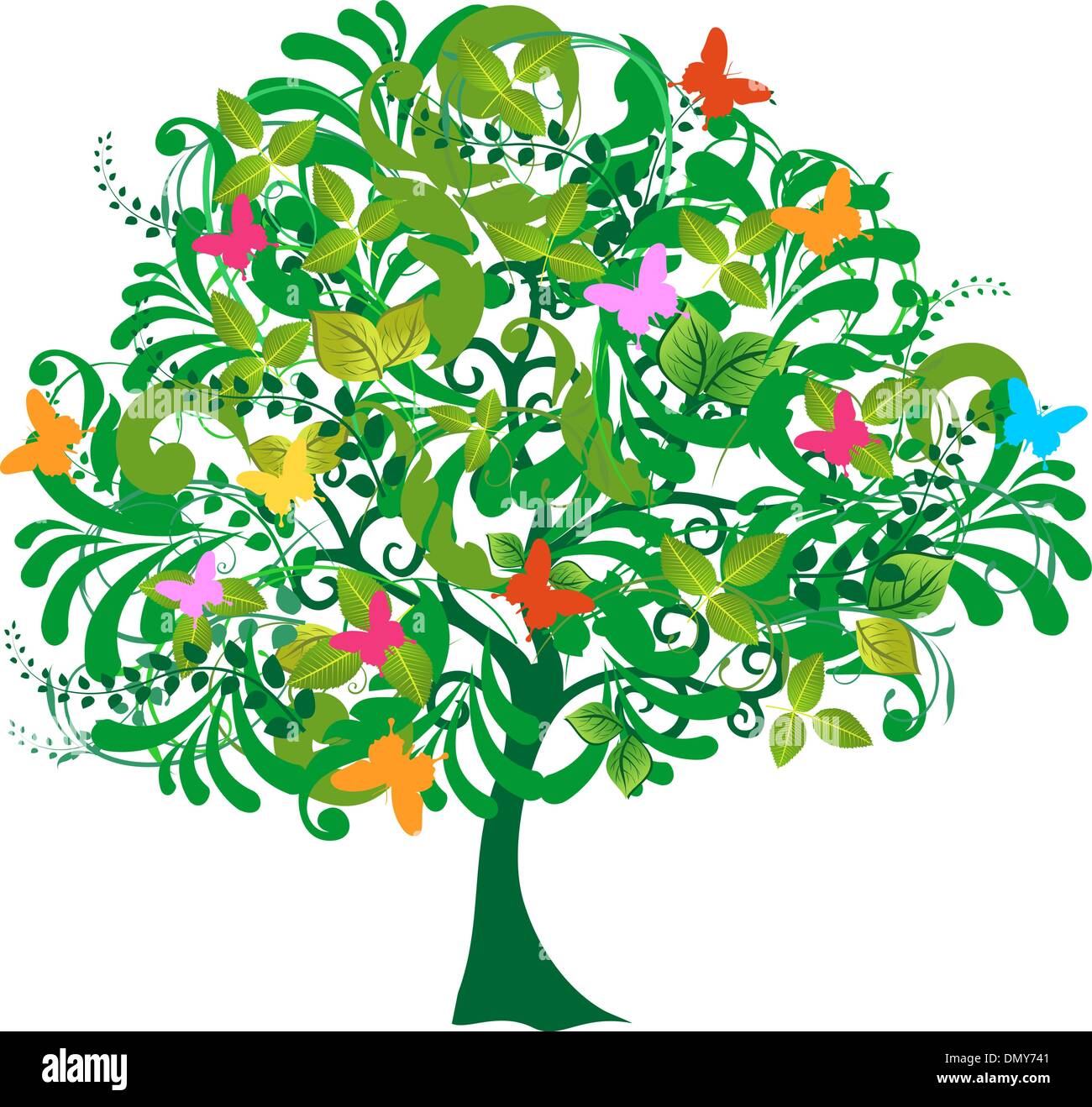 Spring time tree Stock Vector Images - Alamy