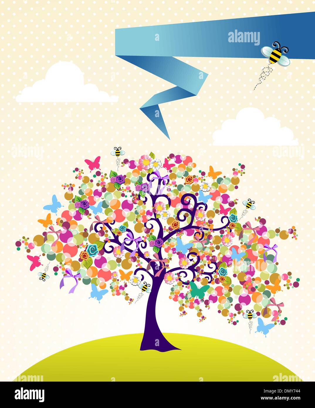 Spring time tree Stock Vector Images - Alamy