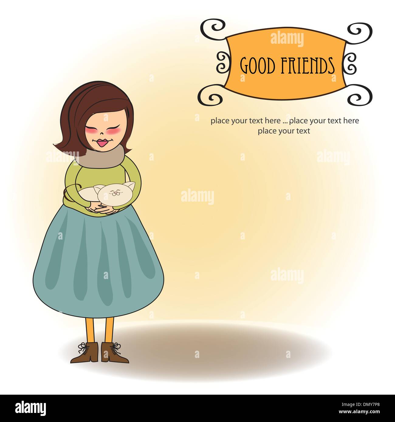 good friends greeting card Stock Vector Image & Art - Alamy