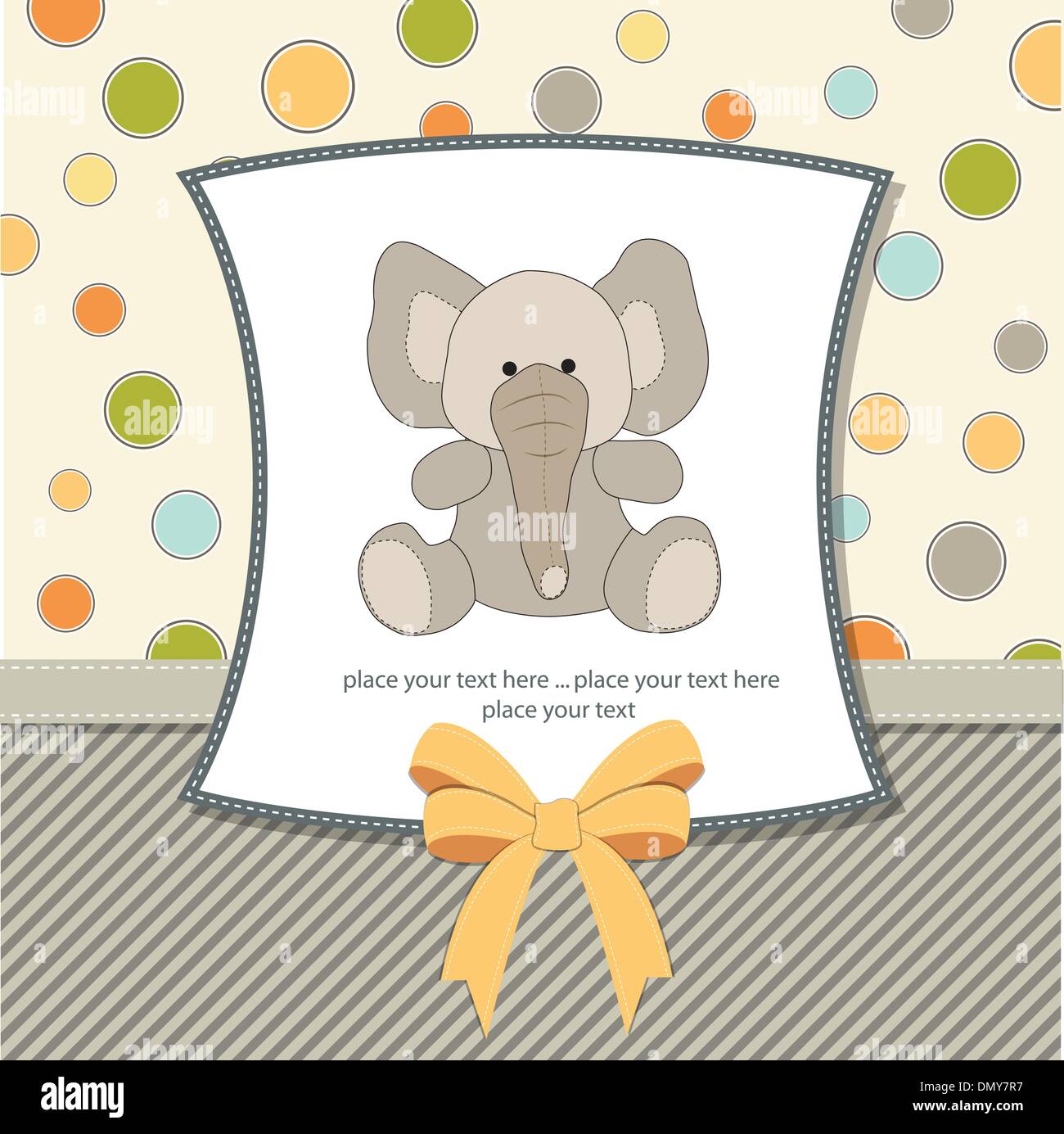 greeting card with elephant Stock Vector Image & Art - Alamy
