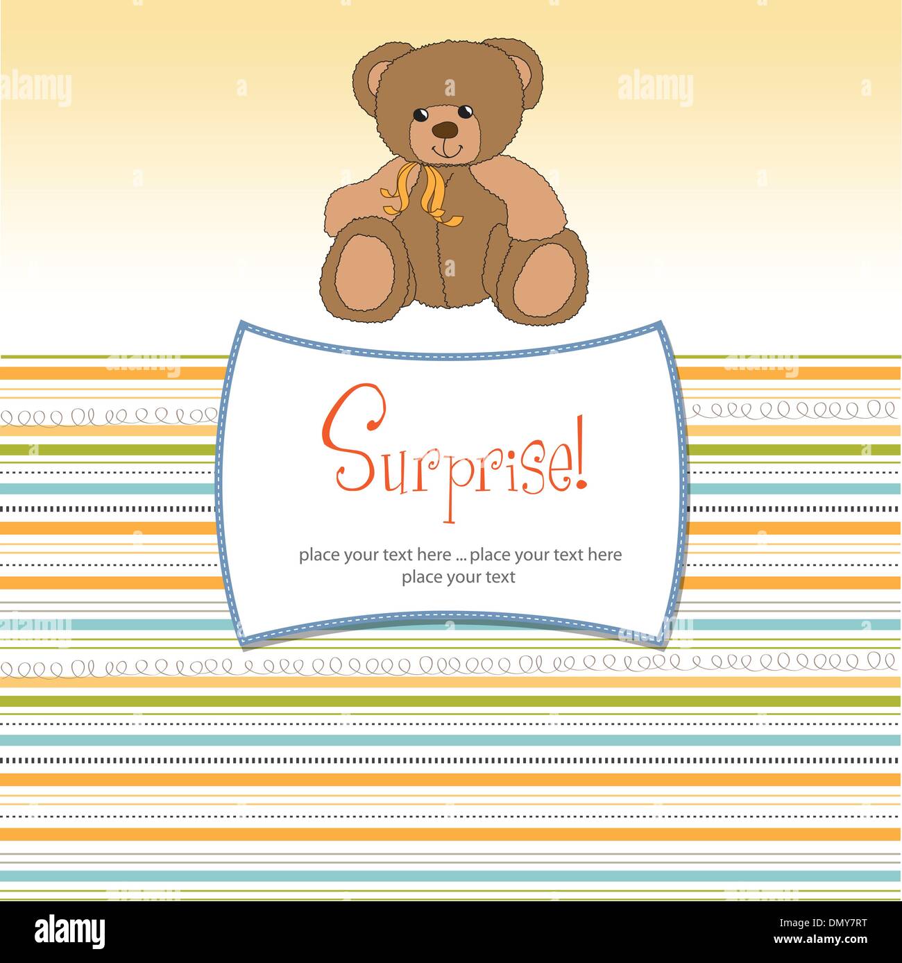 birthday card with teddy Stock Vector Image & Art - Alamy