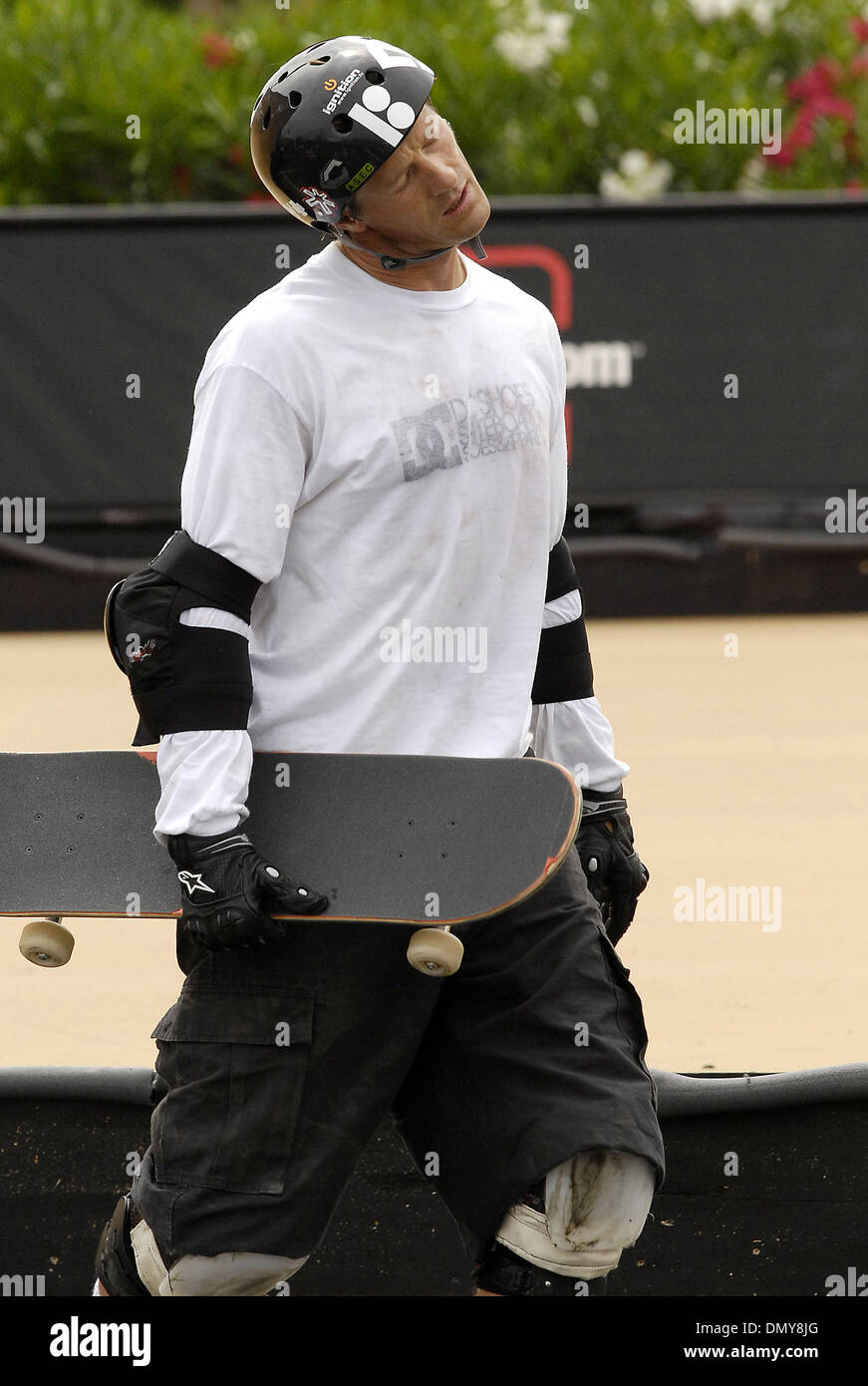 August 3, 2006; Carson, CA, USA; Skateboard pro DANNY WAY after a Big ...
