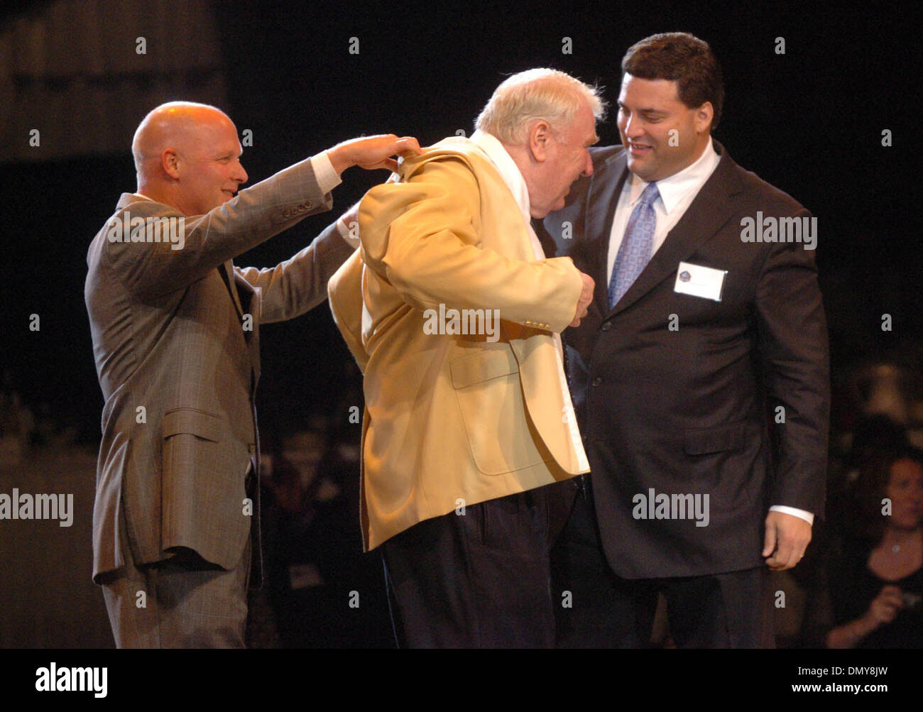 Aug 04, 2006; Canton, OH, USA; Mike and Joe Madden, right, help their ...