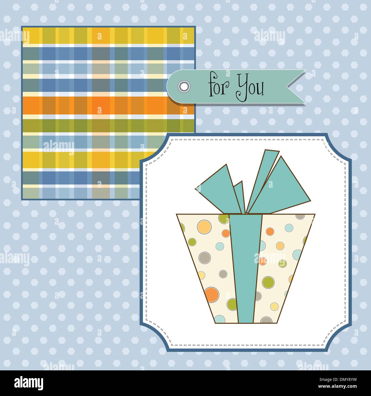 birthday card with gift box Stock Vector Image & Art - Alamy