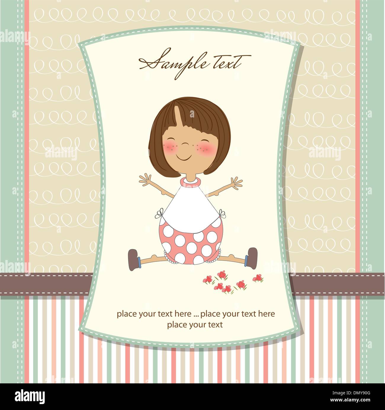 welcome little girl Stock Vector Image & Art - Alamy