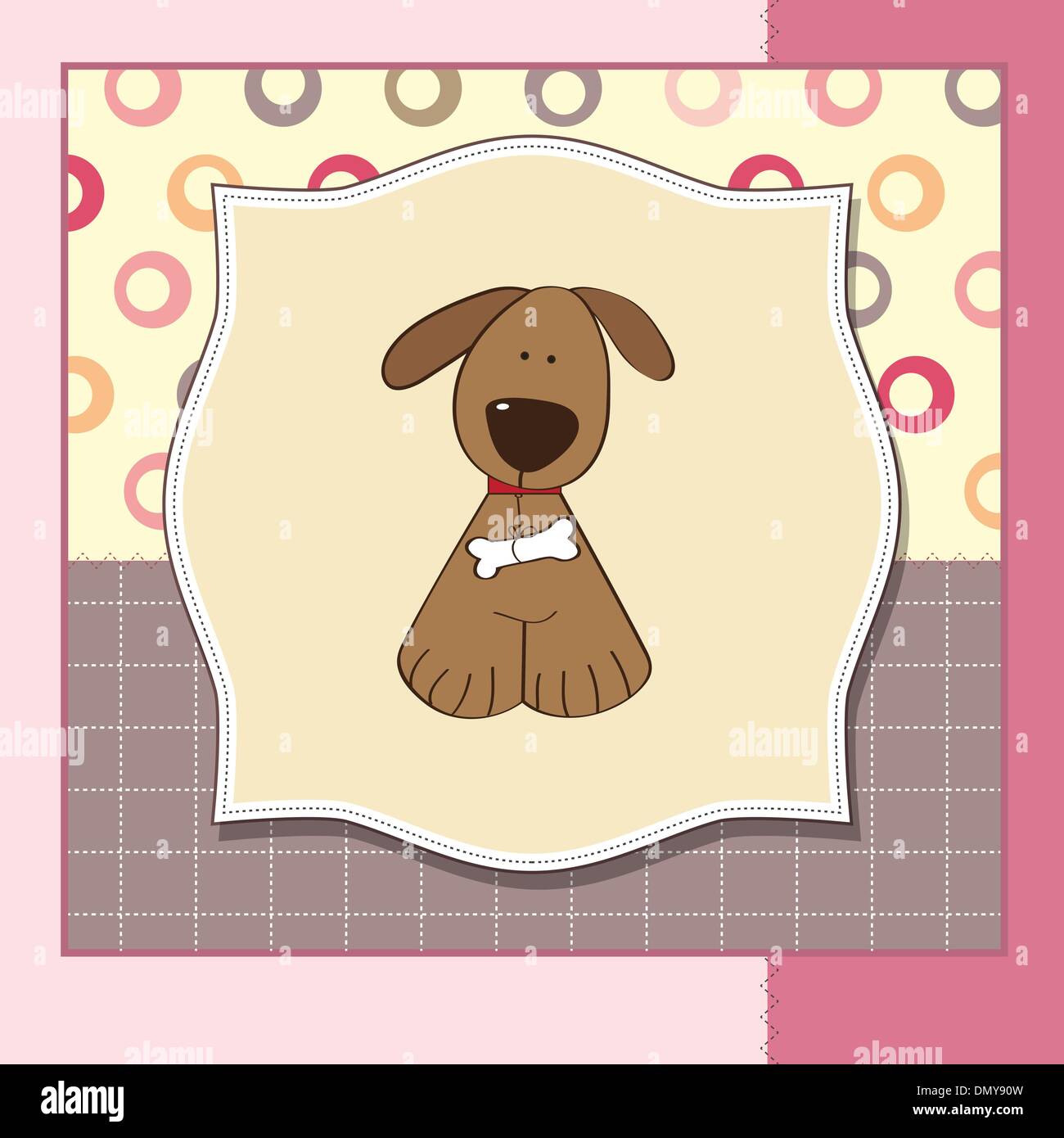 greeting card with dog Stock Vector Image & Art - Alamy
