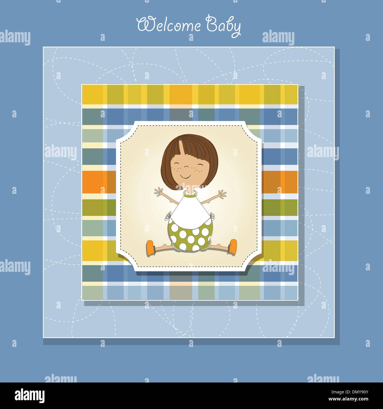 little girl announcement card Stock Vector Image & Art - Alamy