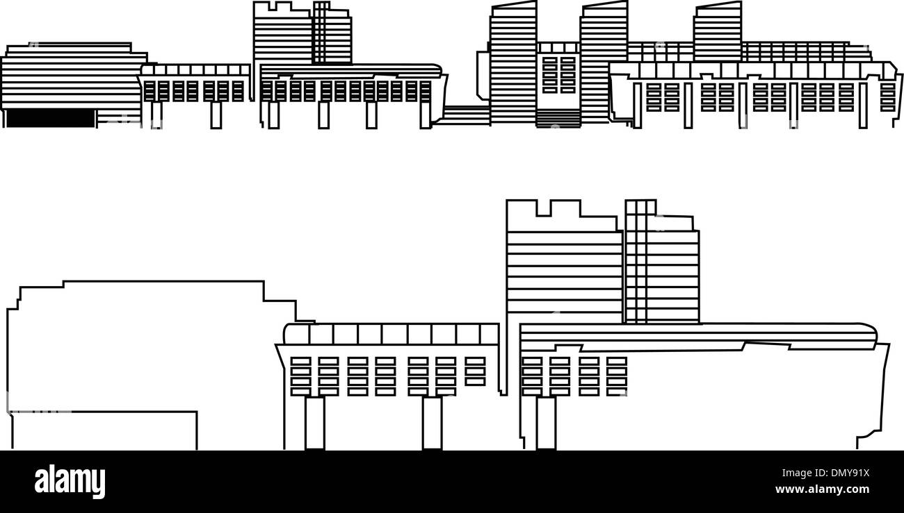 Tall building vector vectors hi-res stock photography and images - Alamy
