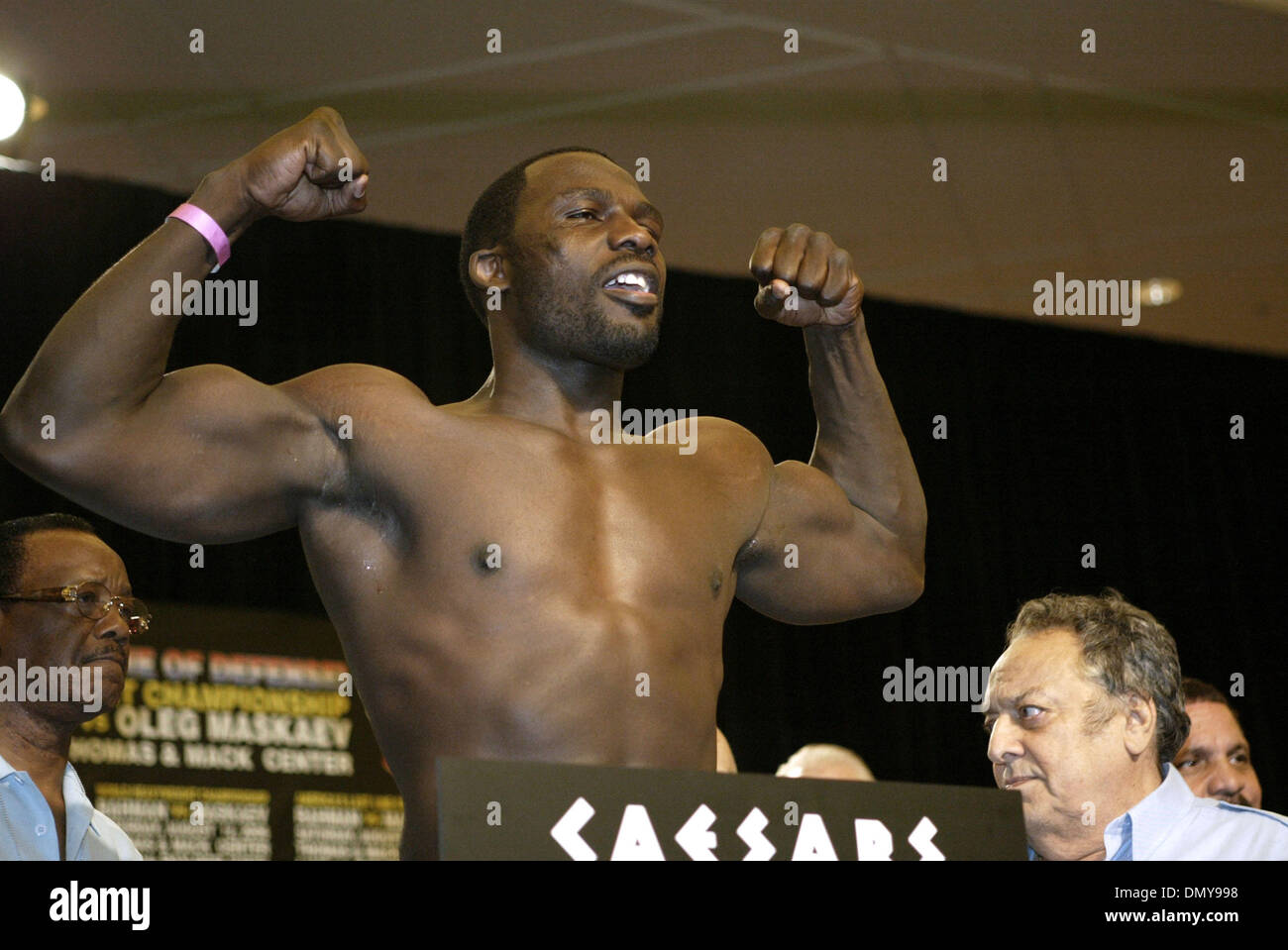 Aug 10, 2006; Las Vegas, NV, USA; WBC Heavyweight HASIM RAHMAN weighs ...