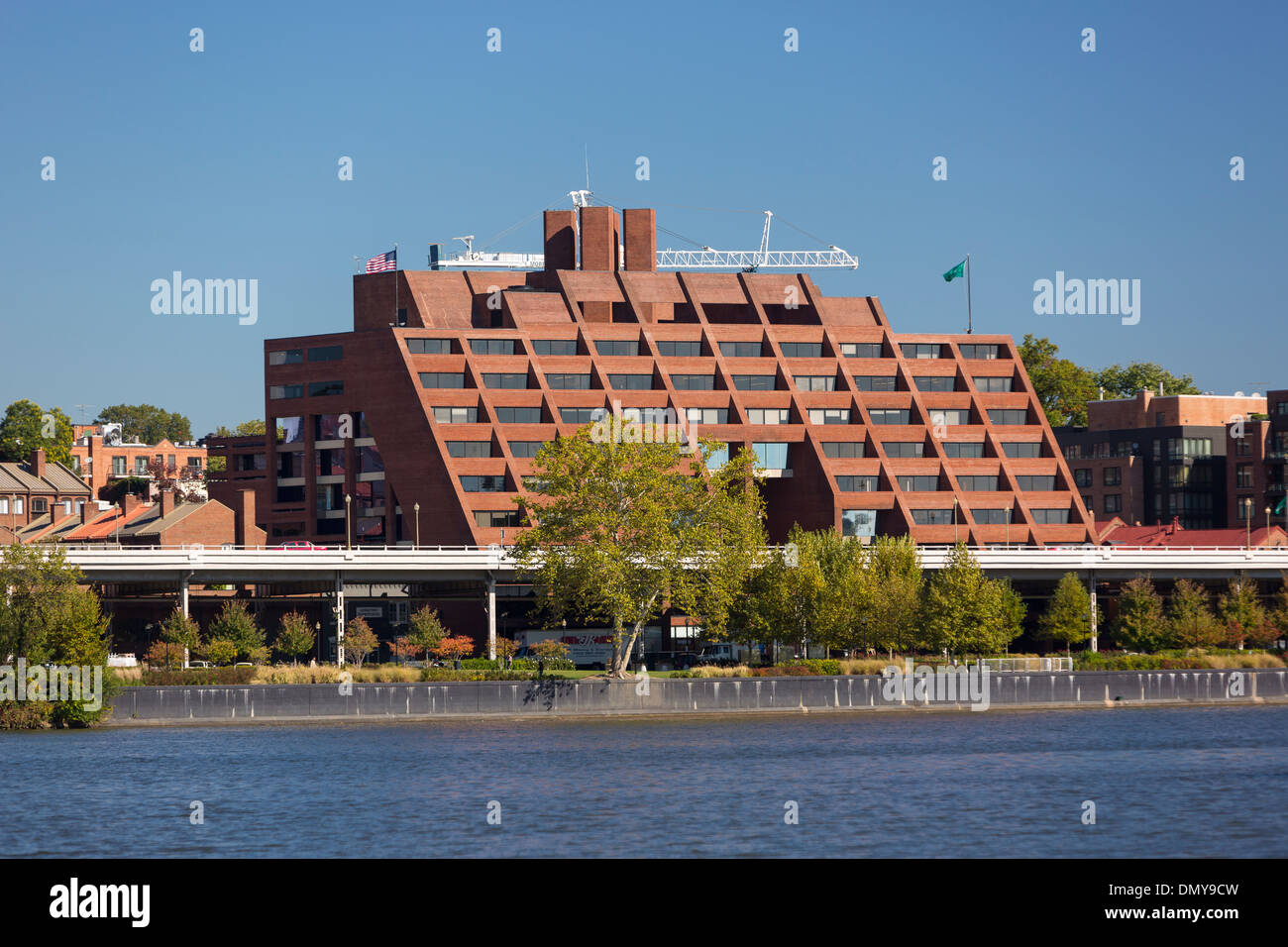 WASHINGTON, DC, USA - Waterfront Center building, and elevated ...