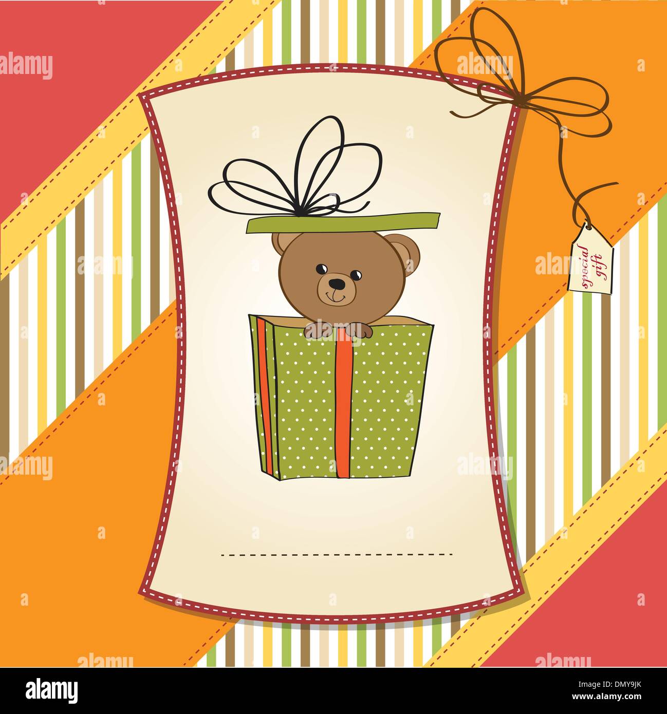Birthday greeting card teddy bear Stock Vector Images - Alamy