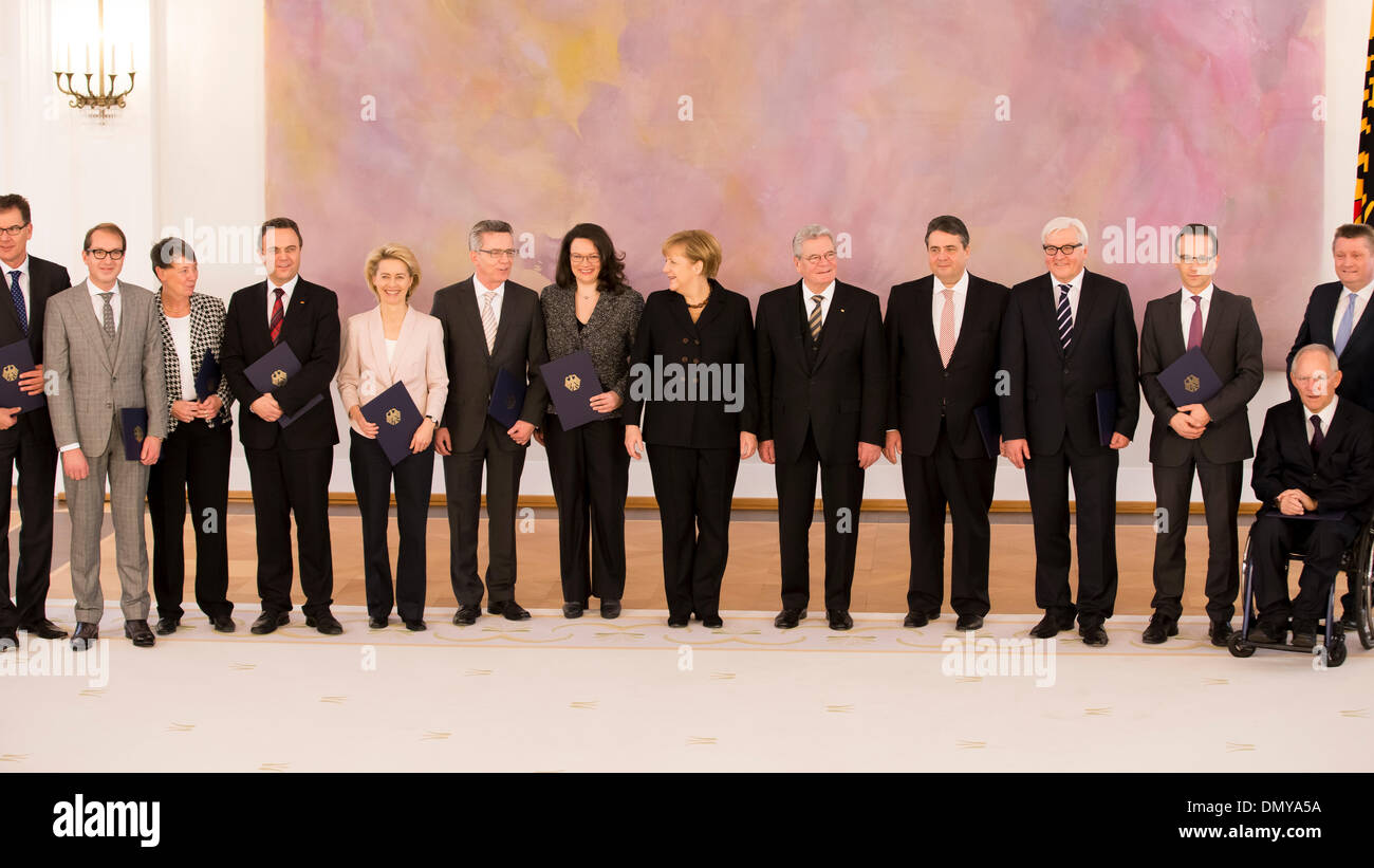 Berlin, Germany. December 17th, 2013. The New ministers are appointed ...