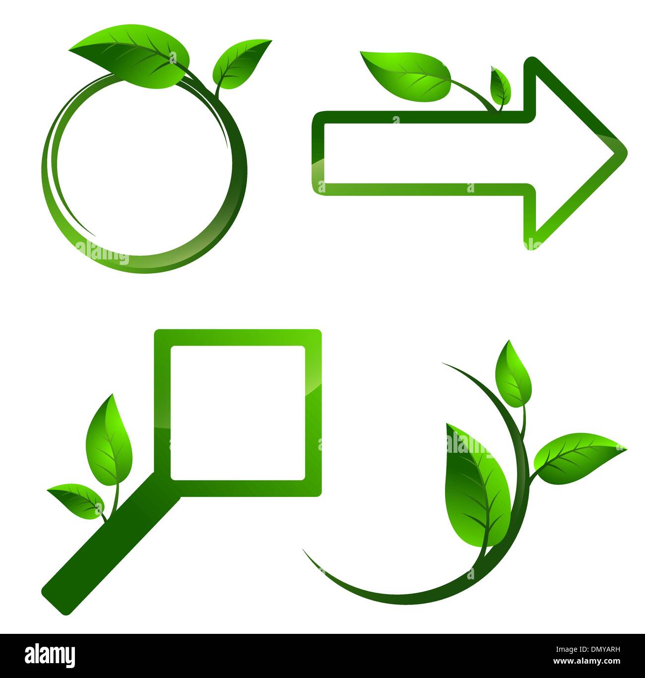 Vector set different signs Cut Out Stock Images & Pictures - Alamy