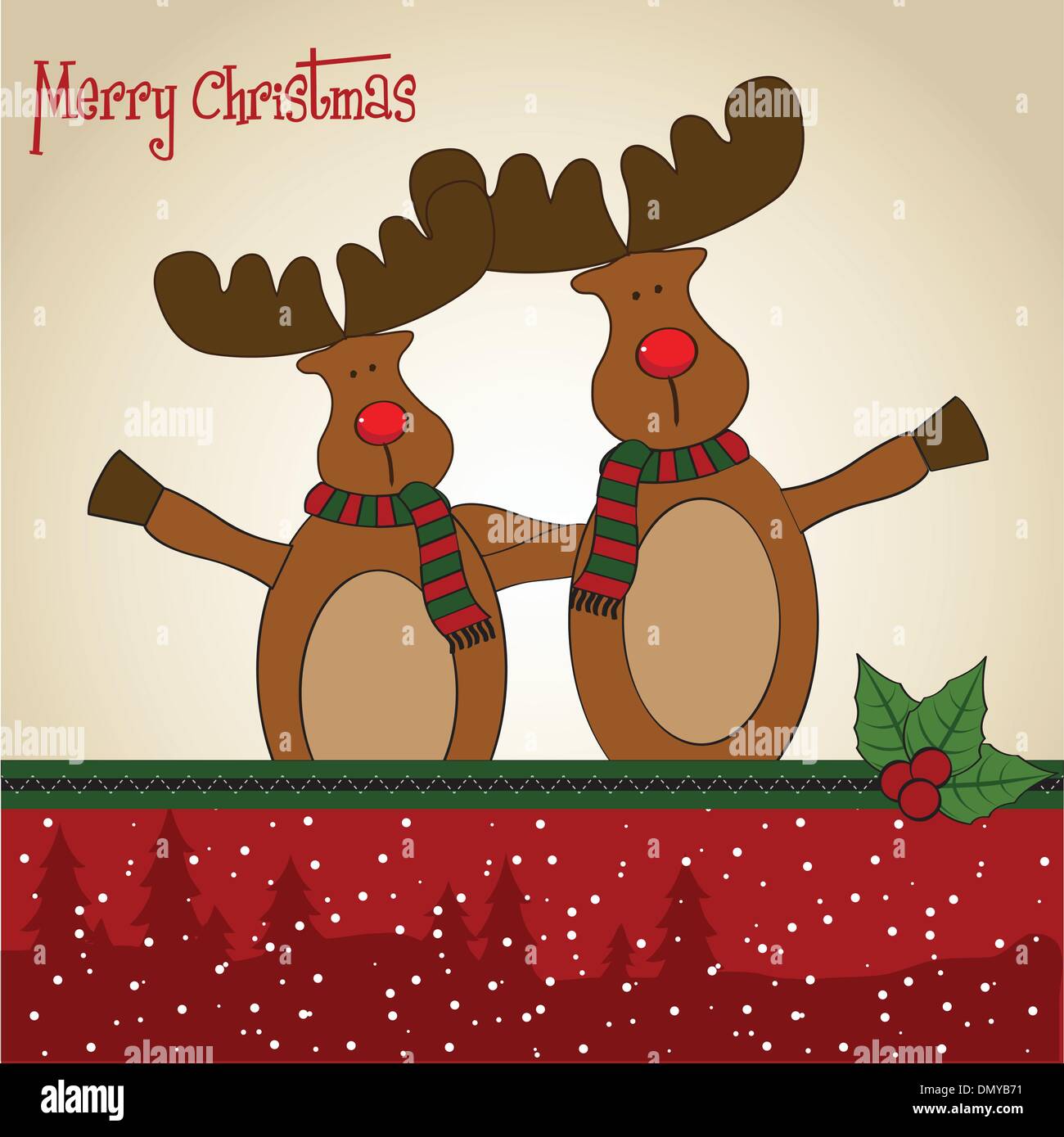 Christmas cartoon reindeer character Stock Vector Images - Alamy